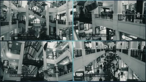 Security Cameras CCTV Mall Surveillance ... | Stock Video | Pond5