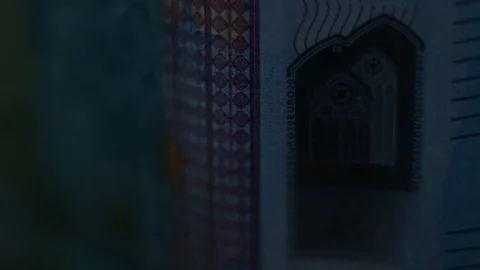 The Security Features Of The 20 Euro Ban... | Stock Video | Pond5