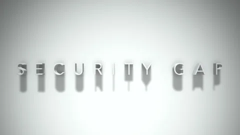 security gap 3D title animation white te... | Stock Video | Pond5