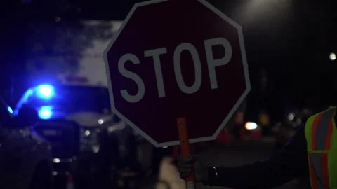 Stop Sign Light Night Stock Footage ~ Royalty Free Stock Videos | Pond5