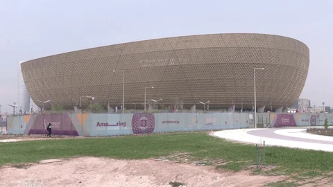 Security guard at Lusail World Cup stadi... | Stock Video | Pond5