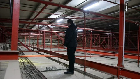 security guard patrol check the night wa... | Stock Video | Pond5