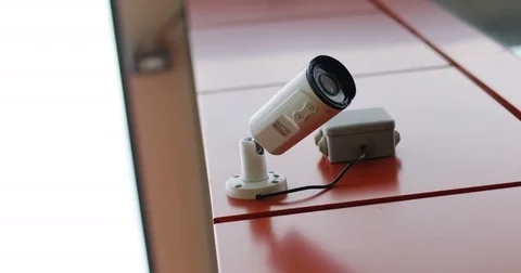 Security IR camera for monitor events in... | Stock Video | Pond5
