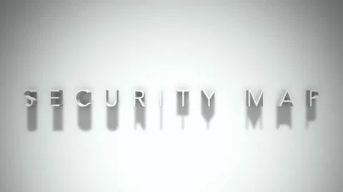 security map 3D title animation white te... | Stock Video | Pond5