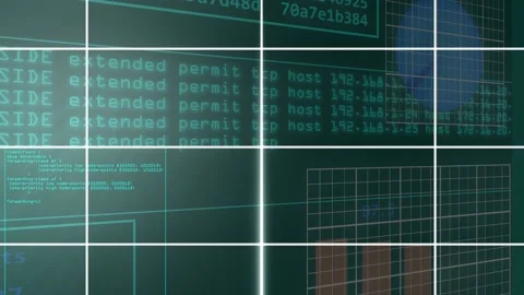 Security software screen on a network fi... | Stock Video | Pond5