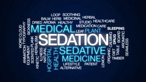 Sedation animated word cloud. Kinetic ty... | Stock Video | Pond5
