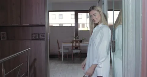 Woman Unbutton Shirt Stock Videos – Royalty-Free HD & 4K Videos