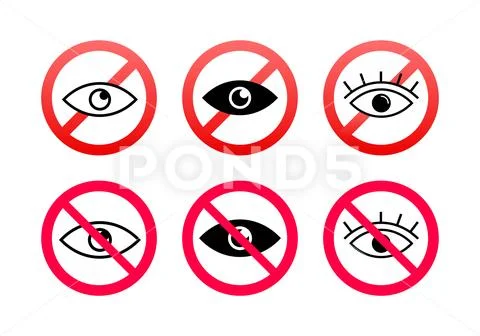 See and unsee eyes icon set. Hide and unhide symbol. Sensitive content ...