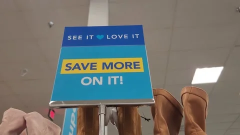 See It Love It Signage Retailer Save Mor... | Stock Video | Pond5