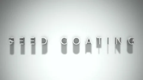 seed coating 3D title animation white te... | Stock Video | Pond5
