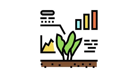 seed growing smart farm color icon anima... | Stock Video | Pond5