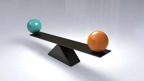 Seesaw 3D Animation with Two Colorful Ba... | Stock Video | Pond5