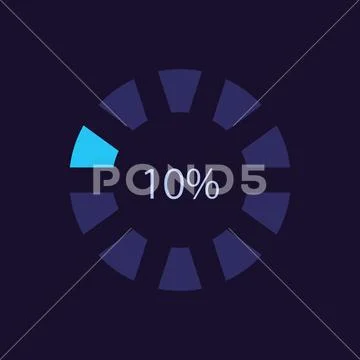 Segmented radial wheel bar infographic chart design template for dark theme Illustration #229700400