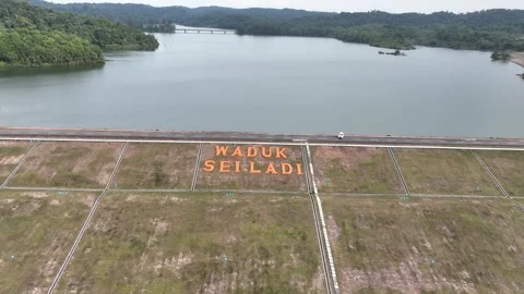 Sei Ladi, One of famous reservoir in Bat... | Stock Video | Pond5