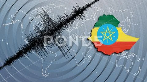 Seismic activity earthquake Ethiopia map ~ Clip Art #170159335