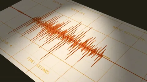 seismograph (computer earthquake data) | Stock Video | Pond5