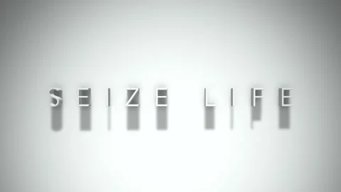 seize life 3D title animation with shado... | Stock Video | Pond5