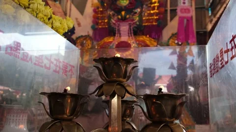 Select focus oil lamp in front of hungry... | Stock Video | Pond5