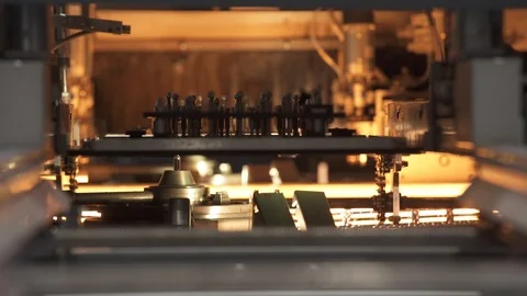 Selective wave soldering process during ... | Stock Video | Pond5