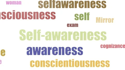 Self Awareness Word Cloud Animated On Wh... | Stock Video | Pond5
