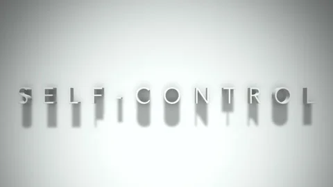 self control 3D title animation white te... | Stock Video | Pond5