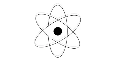 Self drawing animation of atom. Atomic s... | Stock Video | Pond5