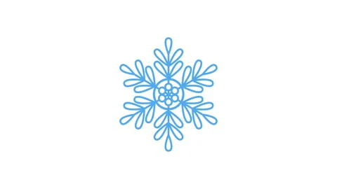 Self drawing animation of blue snowflake... | Stock Video | Pond5