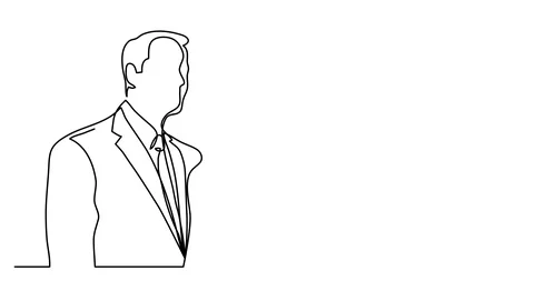 Self drawing animation of continuous lin... | Stock Video | Pond5