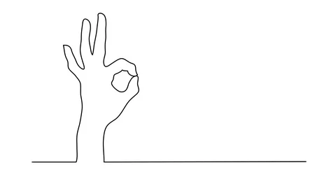 Self drawing animation of continuous lin... | Stock Video | Pond5