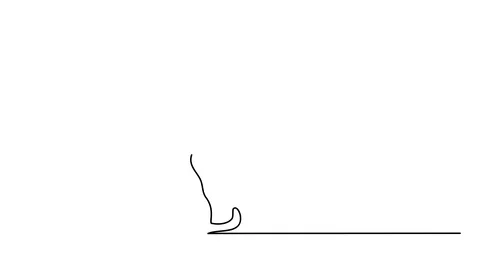 Self drawing animation of continuous lin... | Stock Video | Pond5