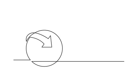 Self drawing animation of continuous lin... | Stock Video | Pond5