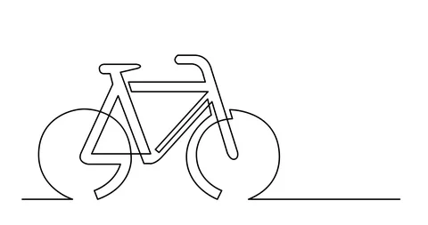 Self drawing animation of continuous lin... | Stock Video | Pond5