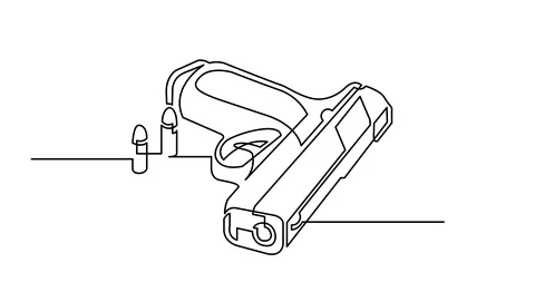 Self drawing animation of continuous lin... | Stock Video | Pond5