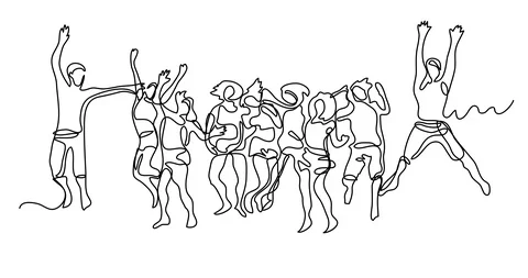 Self drawing animation of continuous lin... | Stock Video | Pond5