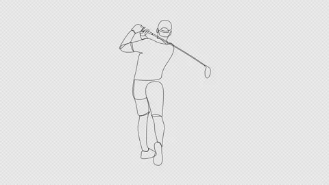Golf Swing Animation Stock Video Footage | Royalty Free Golf Swing ...