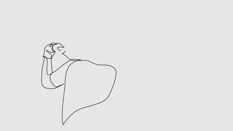 Self drawing animation of continuous one... | Stock Video | Pond5