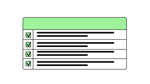 Self drawing animation - to do list, rep... | Stock Video | Pond5