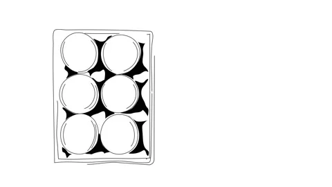 Self drawing animation of eggs box. Copy... | Stock Video | Pond5