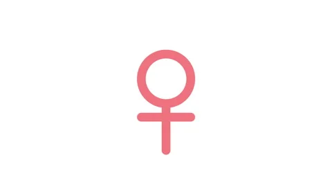 Self drawing animation of female sign, g... | Stock Video | Pond5