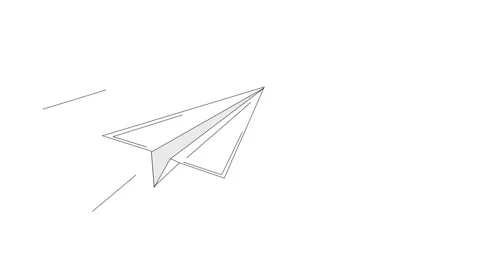 Self drawing animation of flying paper p... | Stock Video | Pond5
