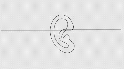 Self drawing animation of hearing aid in... | Stock Video | Pond5