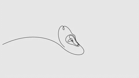 Self drawing animation of hearing aid in... | Stock Video | Pond5