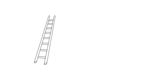 Self drawing animation of ladder. Copy s... | Stock Video | Pond5