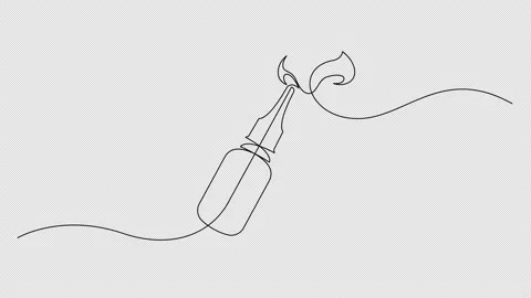 Self drawing animation of nasal spray. C... | Stock Video | Pond5
