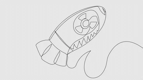 Self-drawing animation of a nuclear warh... | Stock Video | Pond5