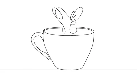 Self drawing animation of one line drawi... | Stock Video | Pond5