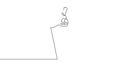 Self drawing animation of one line drawi... | Stock Video | Pond5