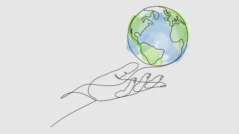 Self drawing animation of one line hand ... | Stock Video | Pond5