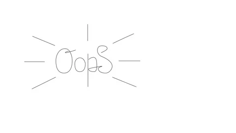 Self drawing animation of OOPS text lett... | Stock Video | Pond5