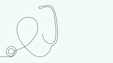 Self drawing animation of single line dr... | Stock Video | Pond5